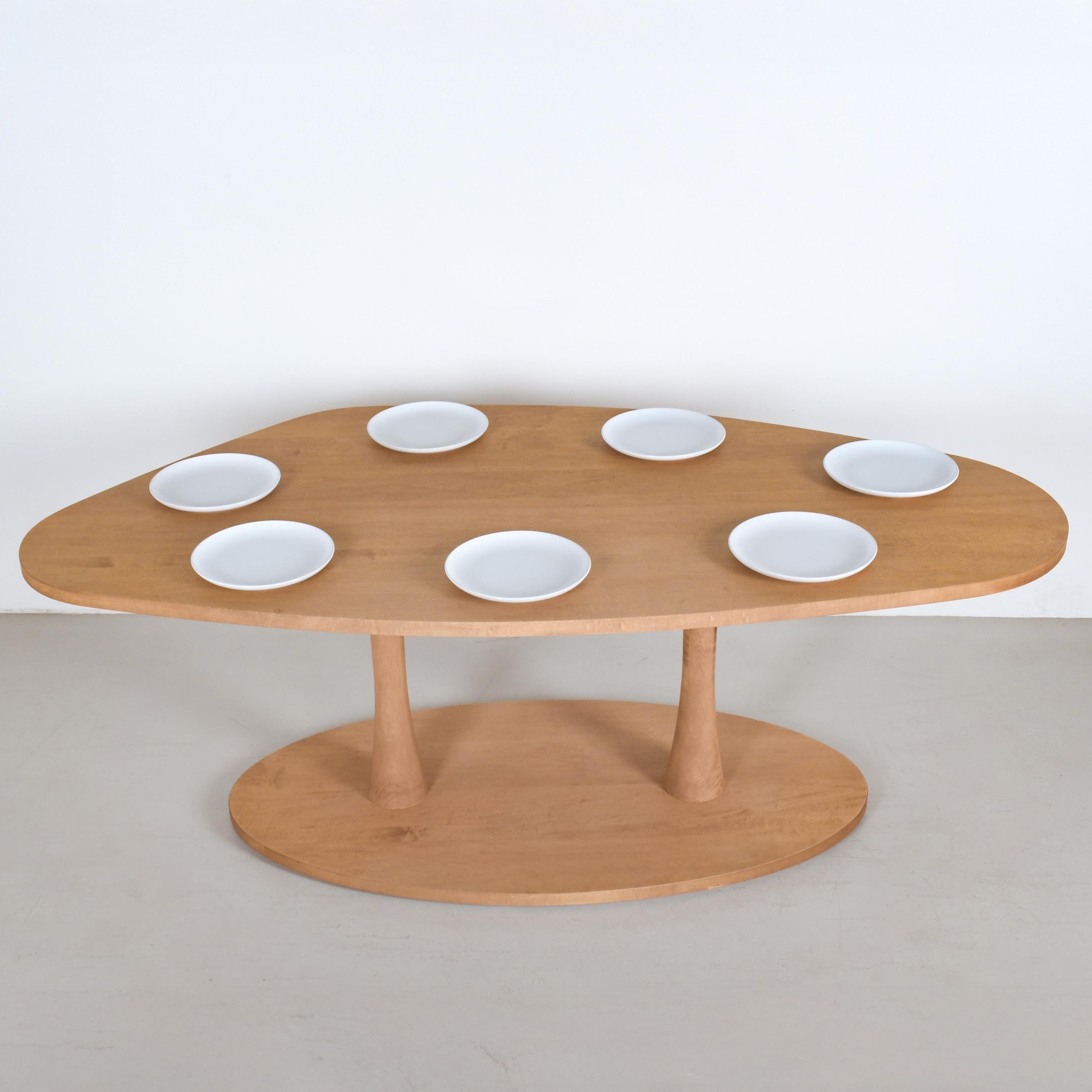 Triangle Shaped Table for a Corner Banquette, Solid Maple Wood Dining ...