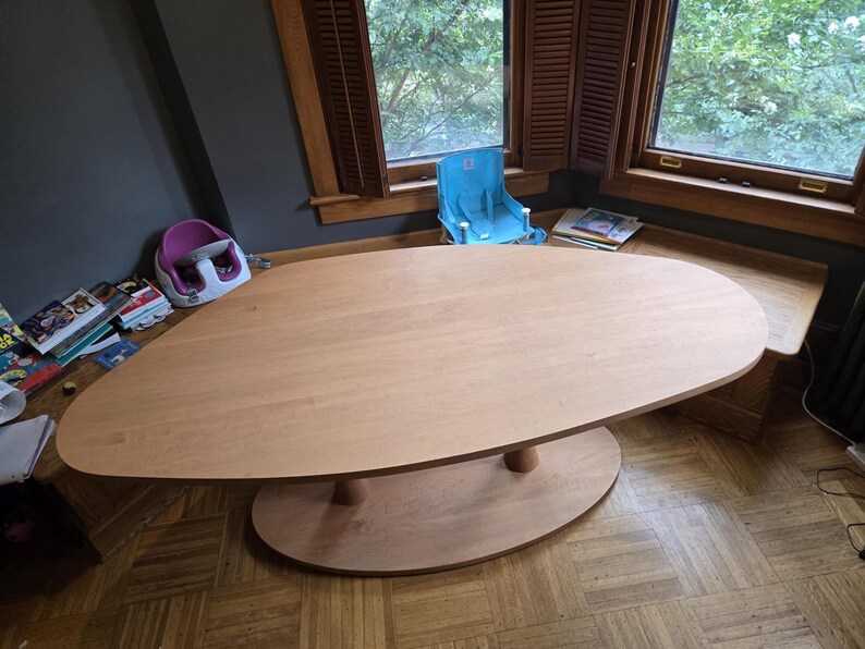 Triangle Shaped Table for a Corner Banquette, Solid Maple Wood Dining ...
