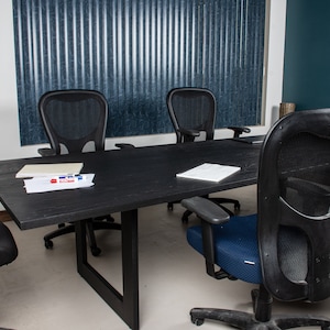 Black Wood Meeting Table, Ash Table for a Boardroom, Wood Conference ...