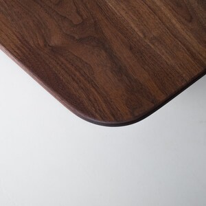 Walnut Dining Table, Fluted Pedestal Base, Squoval Top - Etsy