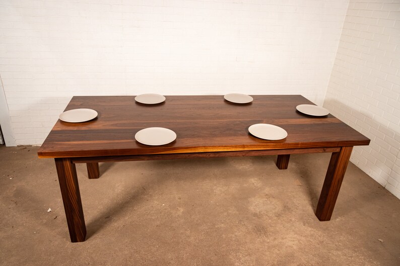 Wood Parsons Table Walnut Dining Table Farmhouse Kitchen - Etsy