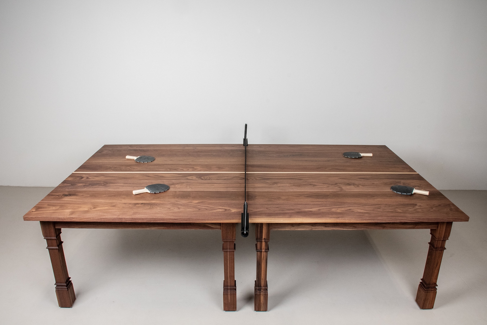 Wood Ping Pong Table, Custom Ping Pong Table, 2 Piece Games Table and ...