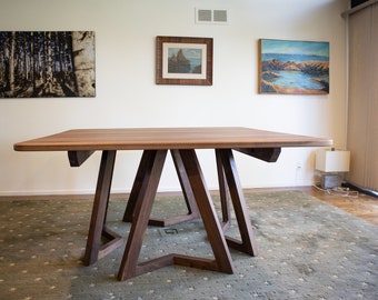Walnut Dining Table - Etsy
