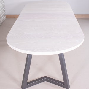 Extendable Kitchen Table, White Oval Dining Table With Leaves, White ...