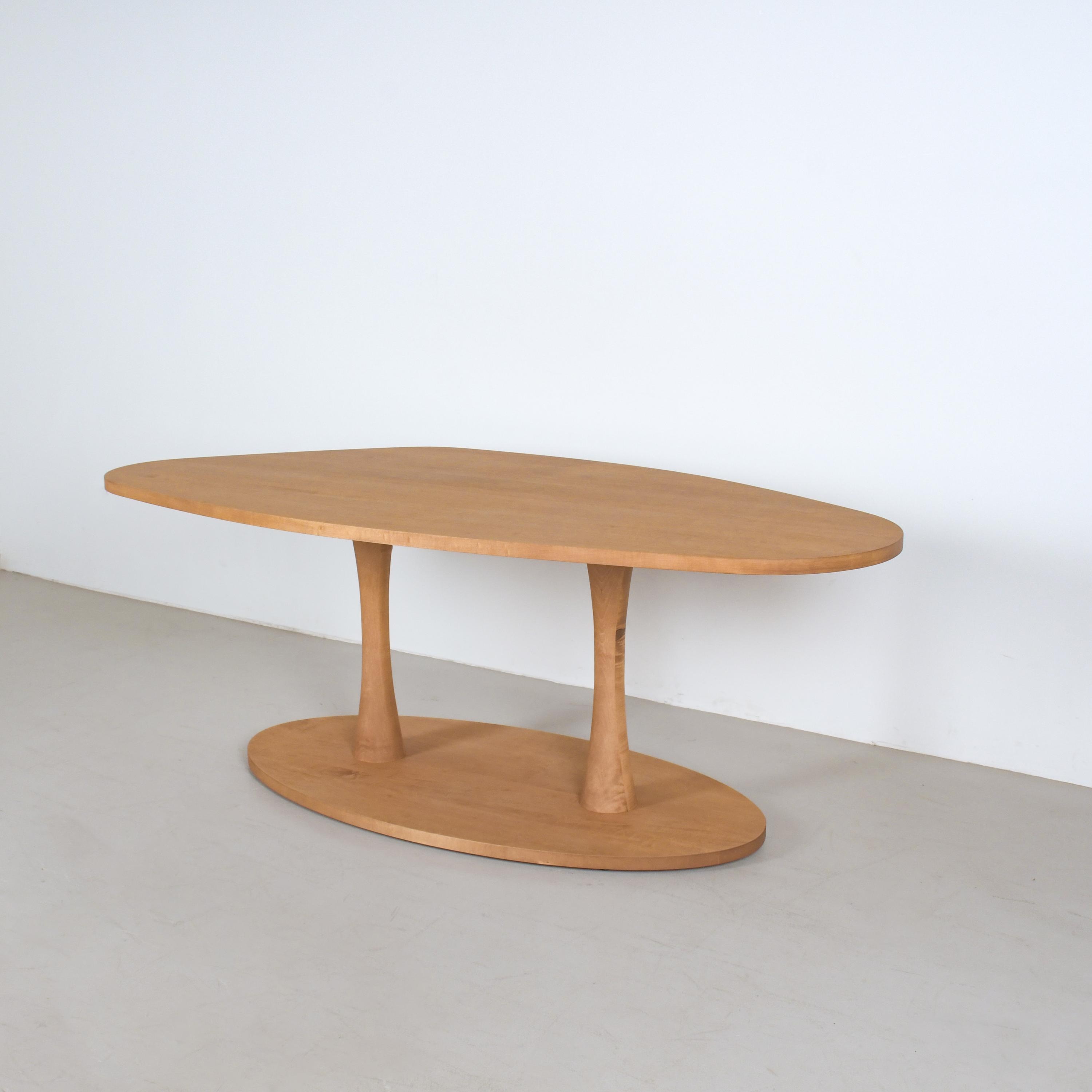 Triangle Shaped Table for a Corner Banquette, Solid Maple Wood Dining ...