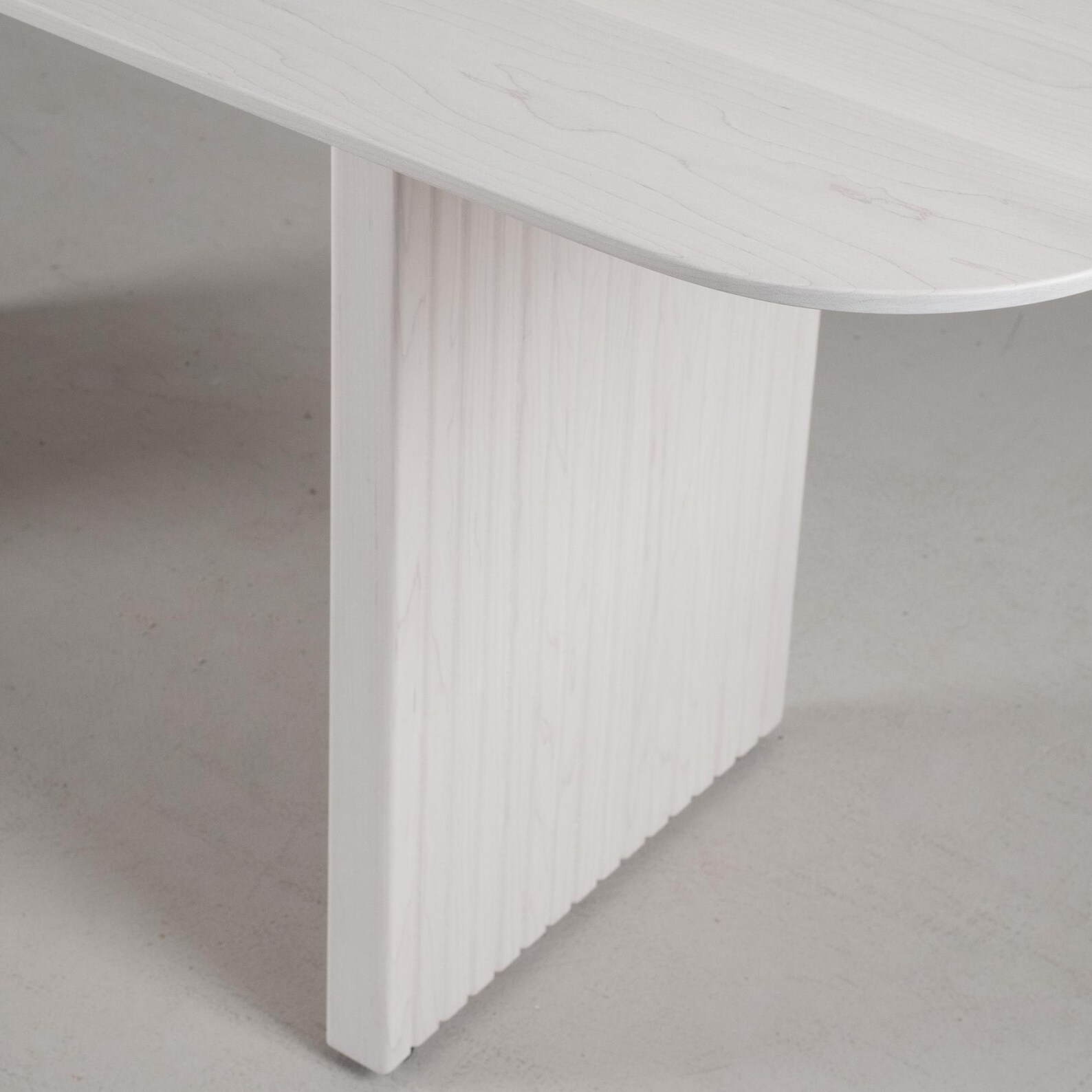 Modern White Maple Dining Table, Custom Panel Legs - Etsy