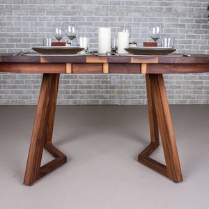 Oval Extendable Dining Table, Walnut Oval Dining Table Extendable, Wood ...