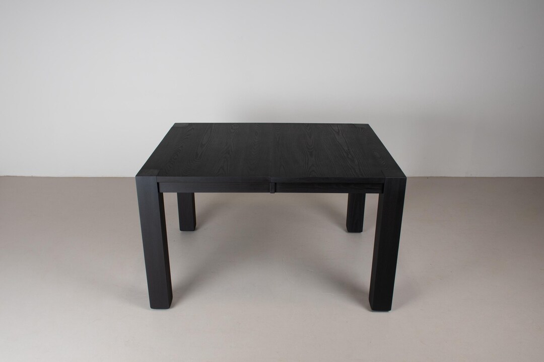 Black Ash Wood Extendable Dining Table, Modern Kitchen Table - Etsy