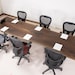 12 Foot Conference Table, Conference Room Table in Book Matched Walnut ...