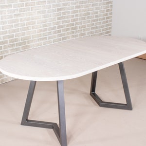 Extendable Kitchen Table, White Oval Dining Table With Leaves, White ...