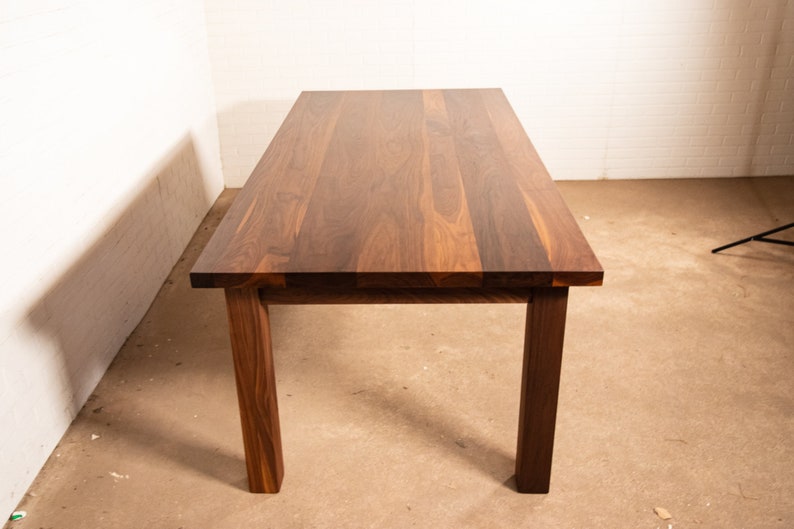Wood Parsons Table Walnut Dining Table Farmhouse Kitchen - Etsy