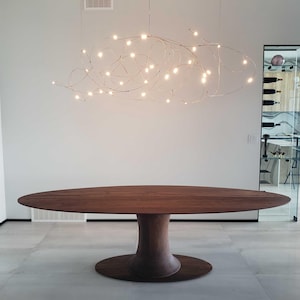 Custom Elliptical Oval Table, Large Walnut Dining Table, 9 Foot Oval ...