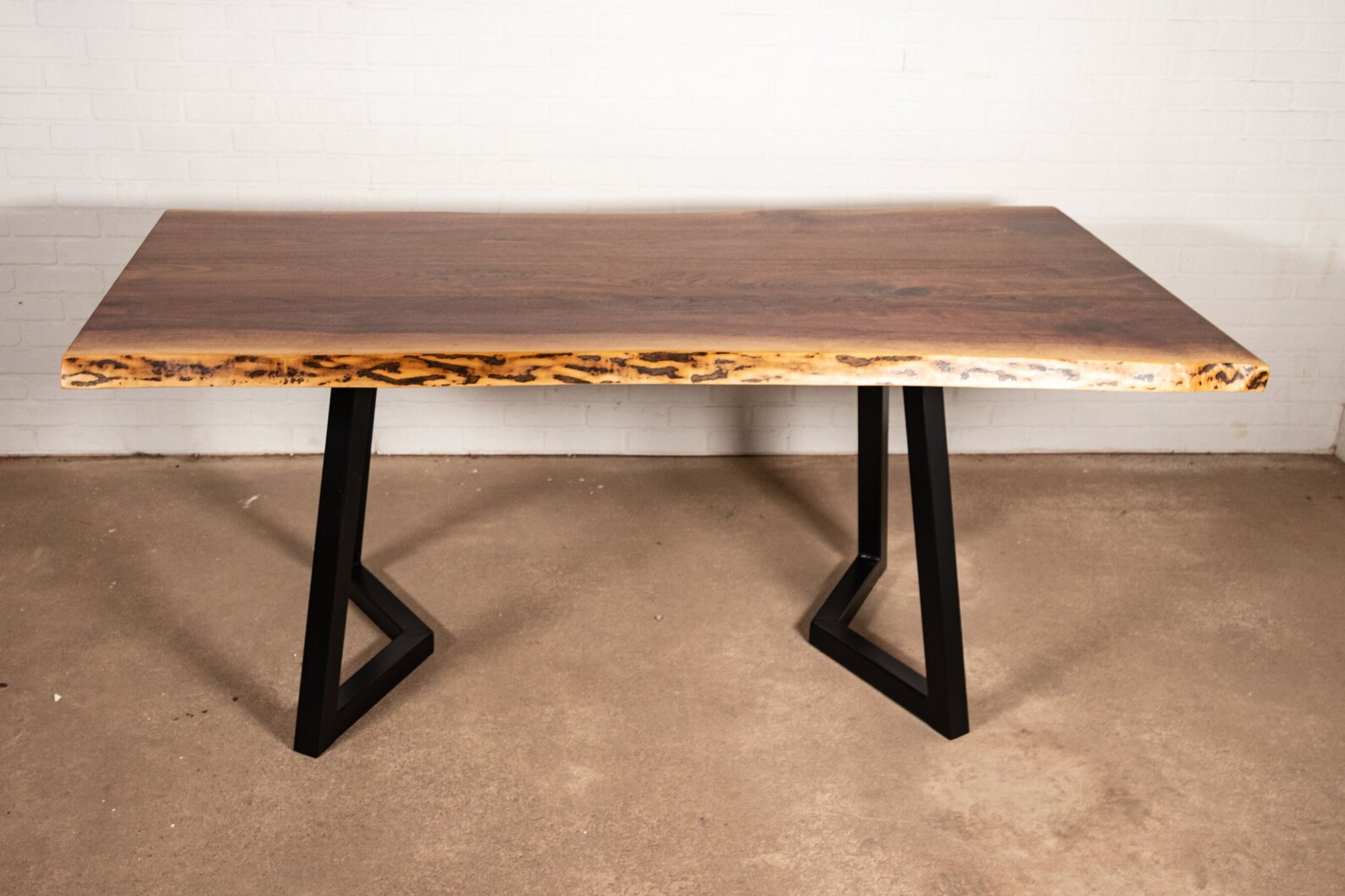 Live Edge Table Live Edge Dining Table on Steel Chandler - Etsy Canada