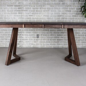 Walnut Extension Table, Square Dining Table With Extenders, Extendable Walnut Dining Table in ...