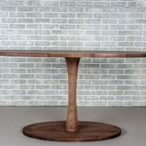 Oval Dining Room Table in Wood, Oval Pedestal Table, Small Oval ...