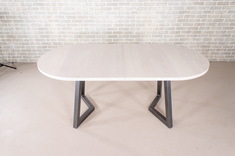 Extendable Kitchen Table White Oval Dining Table With Leaves - Etsy