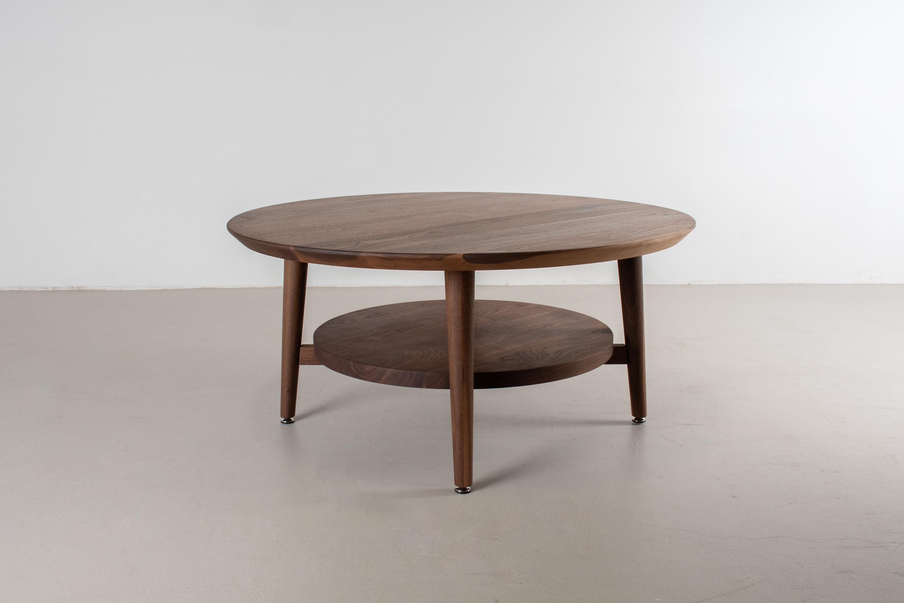 Small Coffee Table, Round Walnut Coffee Table, Coffee Table Wood, Small ...