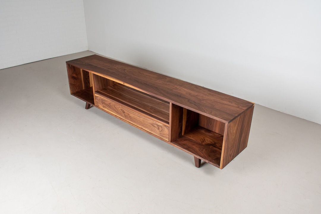 Walnut Media Console, Black Walnut TV Stand, Custom TV Entertainment ...