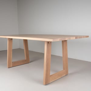 White Oak Dining Table, Custom Oak Kitchen Table, Modern Oak Table, Oak ...