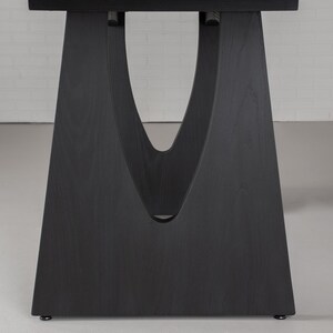 Modern Black Oak Dining Table, Custom Legs - Etsy