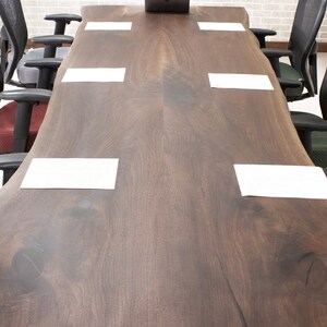 12 Foot Conference Table, Conference Room Table in Book Matched Walnut ...