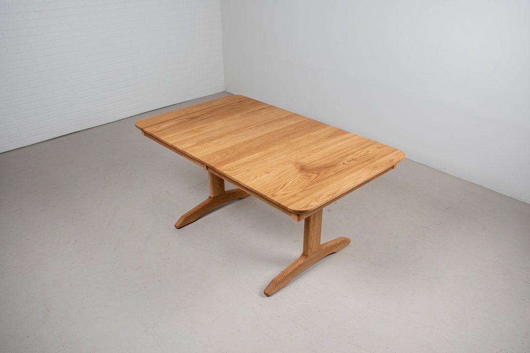 Solid Oak Table, Extendable Wood Dining Table, Custom Oak Table for ...