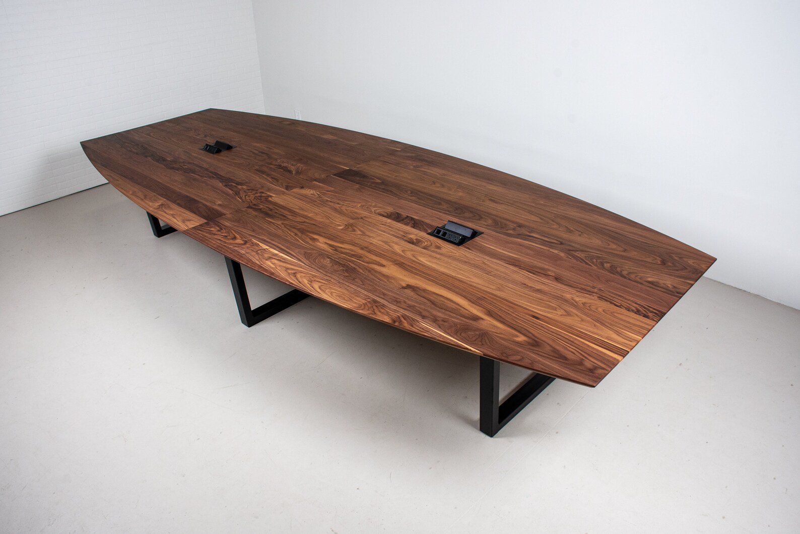 14 Foot Walnut Conference Room Table, Custom Conference Table, Large ...