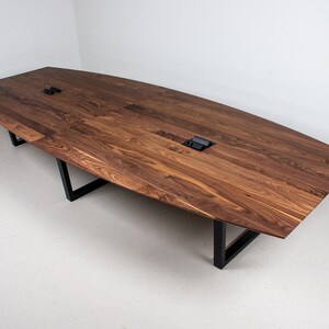14 Foot Walnut Conference Room Table, Custom Conference Table, Large ...