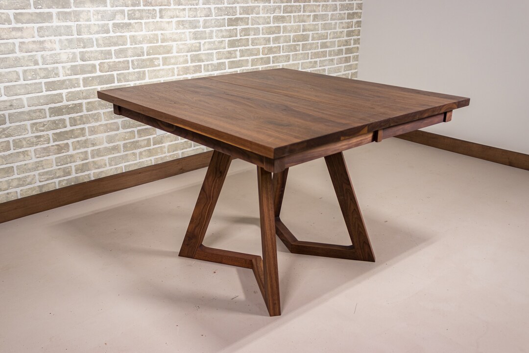 Square Extendable Table for Small Spaces, Small Wood Dining Table for 2 ...