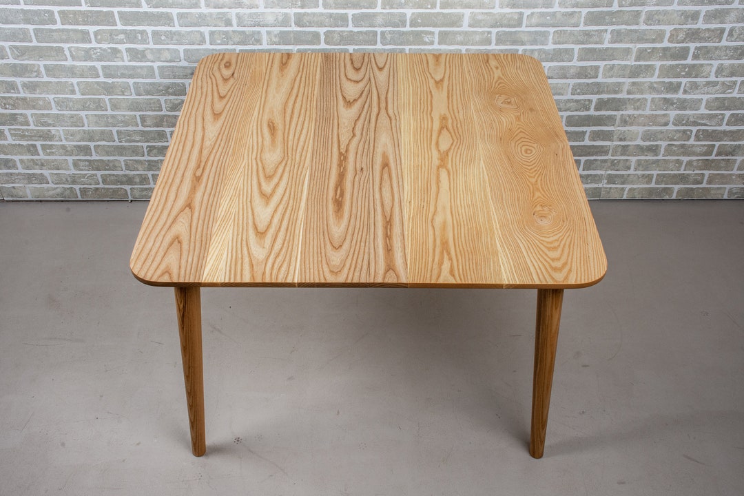 Extendable Farmhouse Table, Modern Wood Kitchen Table With Leaves ...
