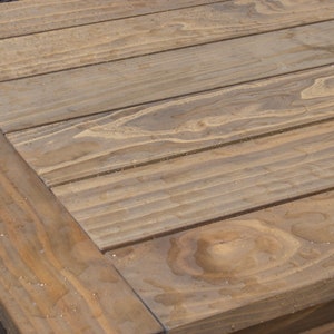 Wood Outdoor Table and Bench, Wood Patio Table, Accoya Wood Outdoor ...