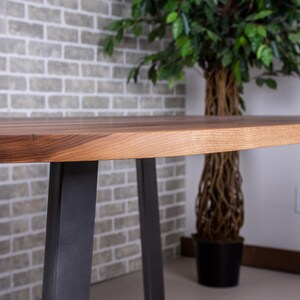 Oval Wood Dining Table, Racetrack Shaped Wood Dinner Table, Natural ...