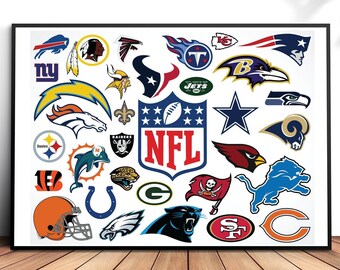 Nfl Poster Teams - Etsy