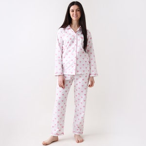 Women Pajama Set | Hearts Love Luxury Nightwear Pjs Clothing ...