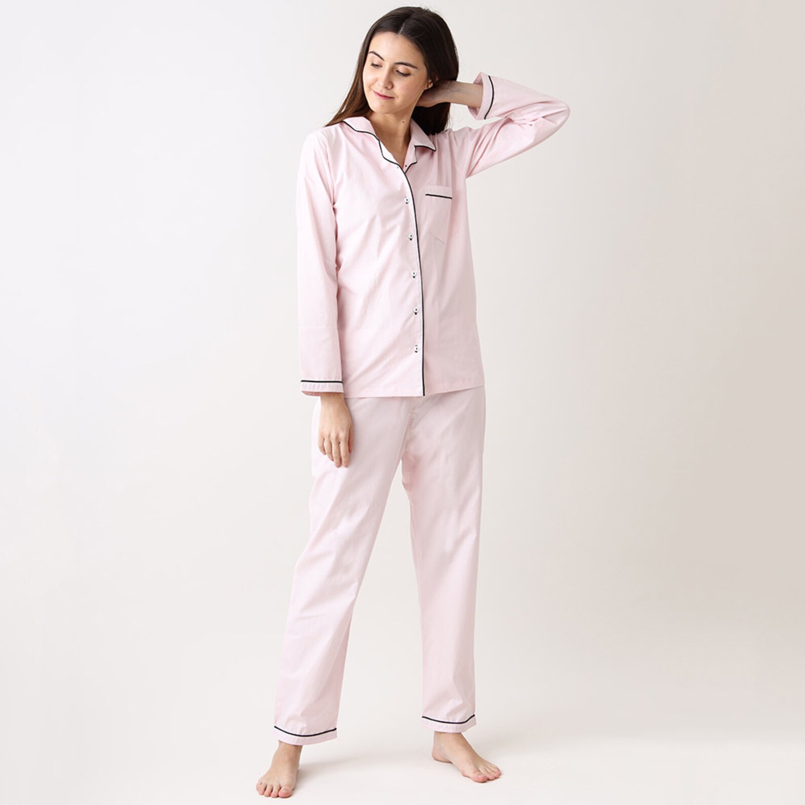 Women Pajama Set | Classy Pink Luxury Nightwear Pjs Clothing ...