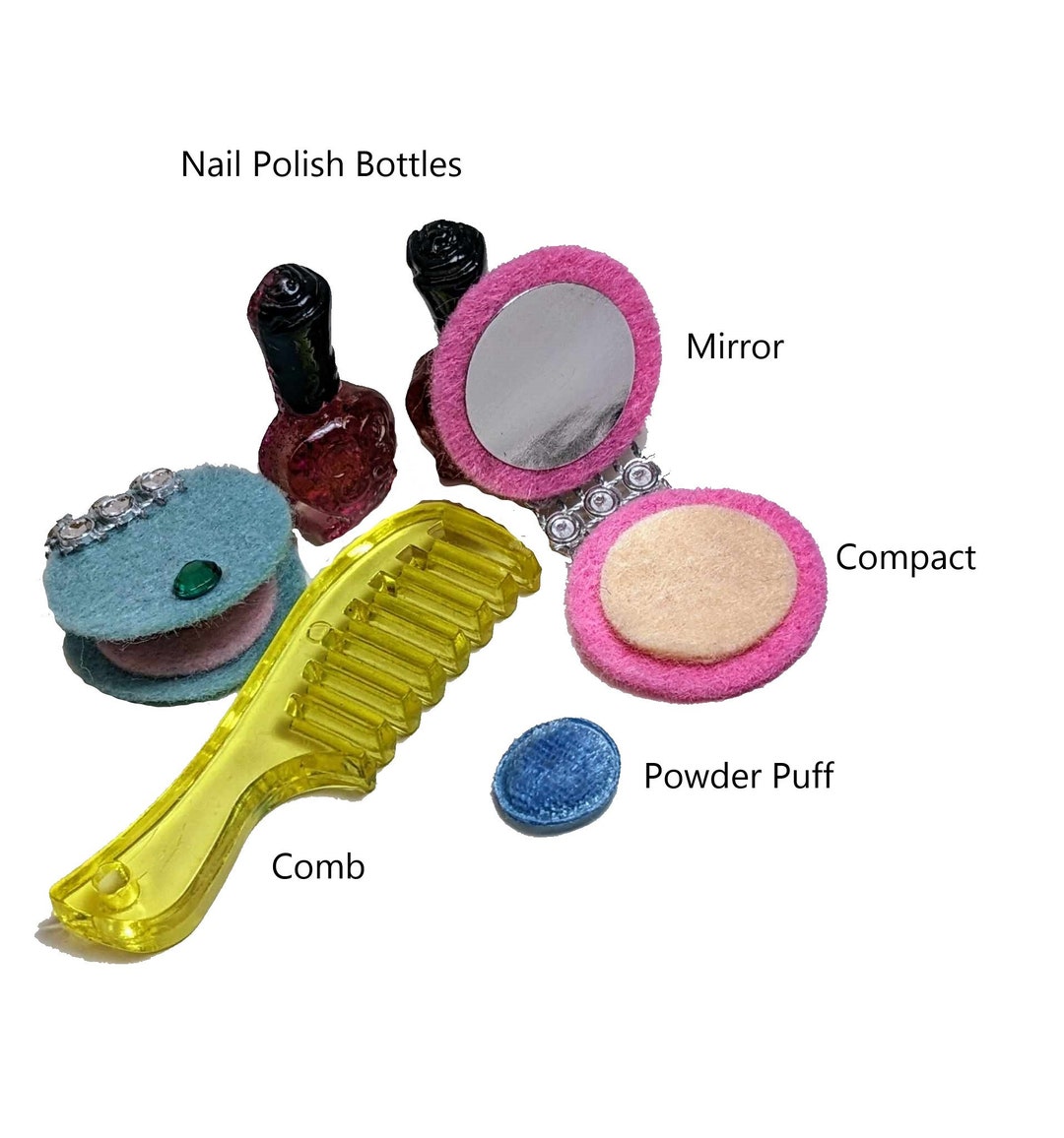 18 Inch Doll Make-up Nail Polish Comb Pretend Accessories for American ...