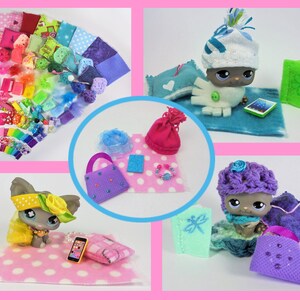 Littlest Pet Shop LPS RANDOM Accessories Clothes Lot of 12 - Etsy