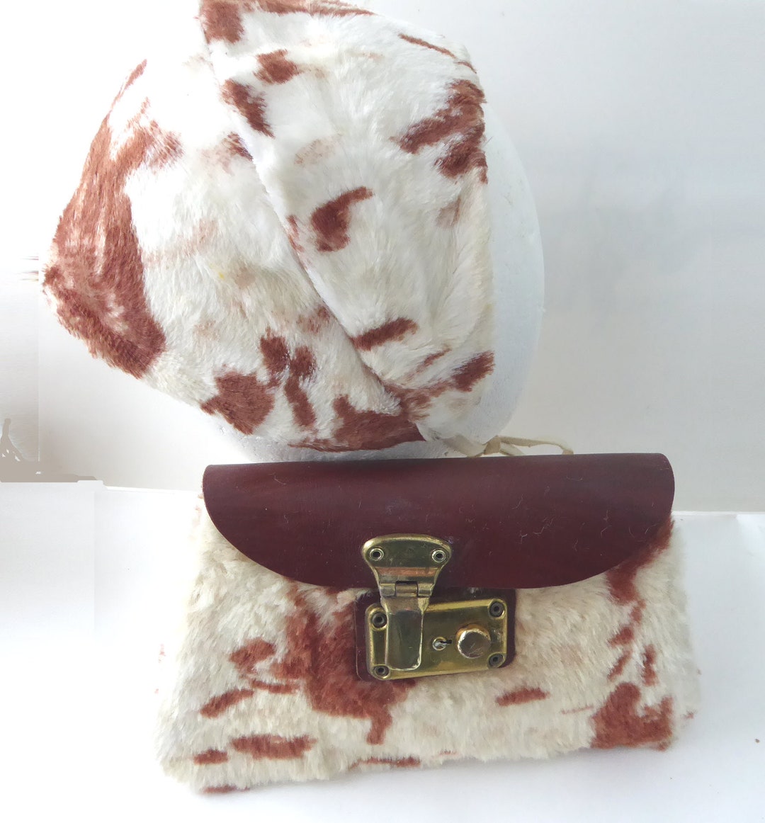 1960s Girls Purse & Hat Set Three Pieces 2 Hats and Clutch Pinto Pony ...
