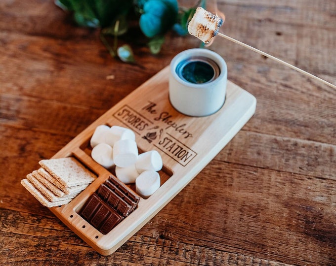 Handcrafted Hickory Smore Station/ Smore at Home Bar/ Smore Bar/ Smores ...