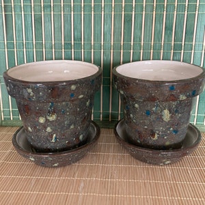 Ceramic Flower Pot Set - Etsy