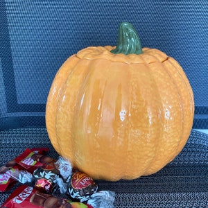Ceramic PUMPKIN Candy Jar - Etsy