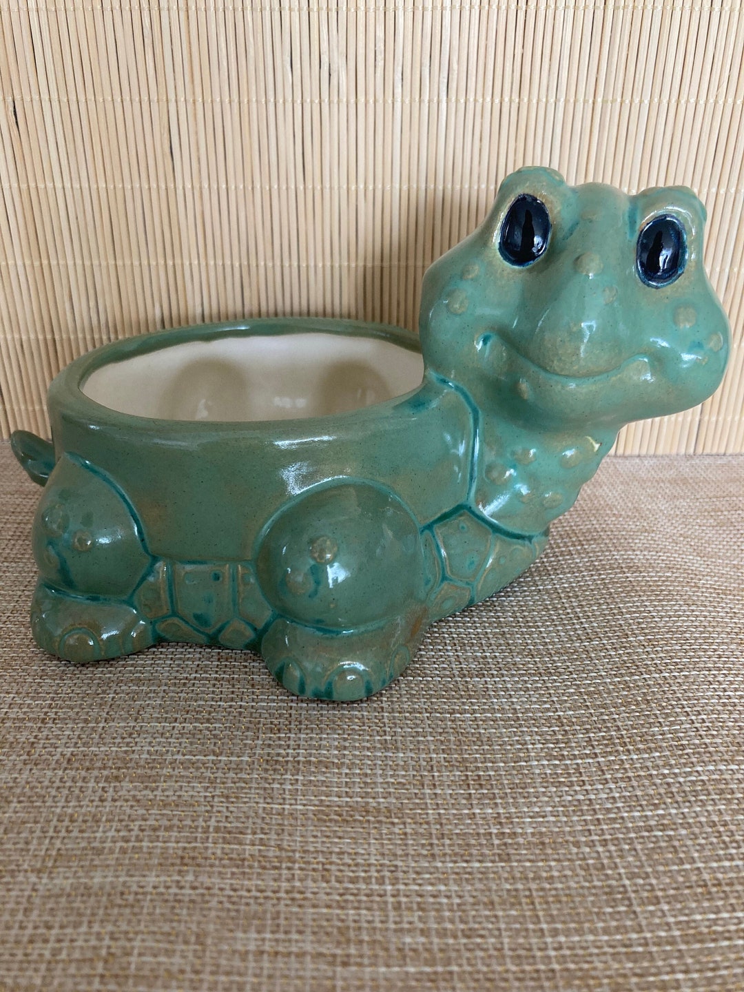 Ceramic Turtle Planter-patio Design - Etsy