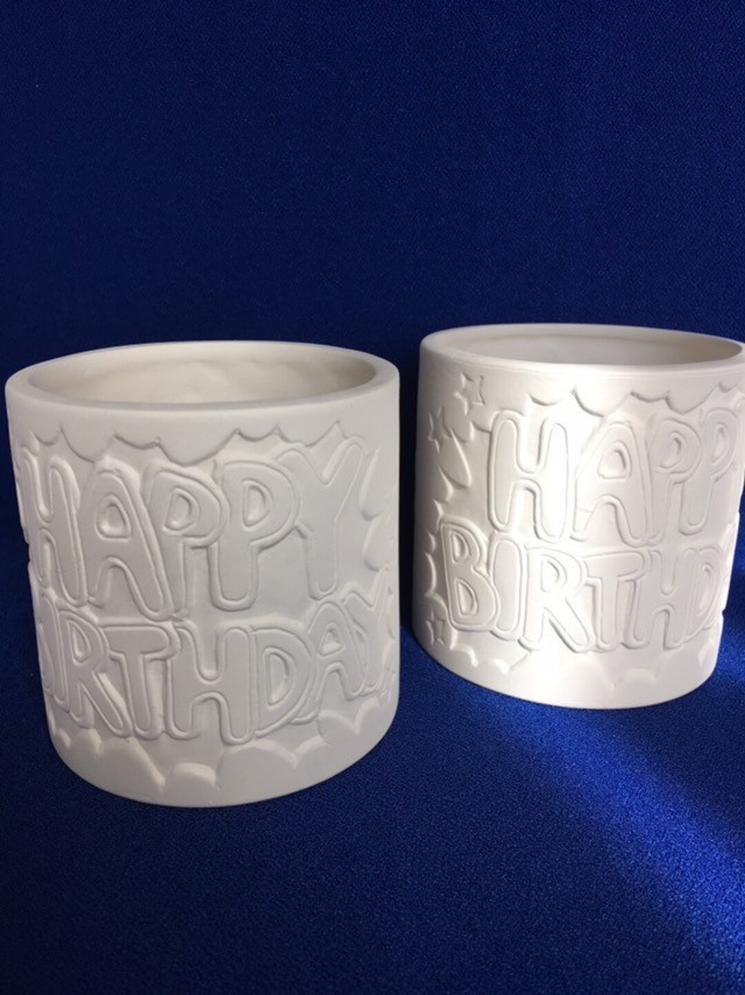 Ready to Paint-happy BIRTHDAY Planter-set of 2 - Etsy
