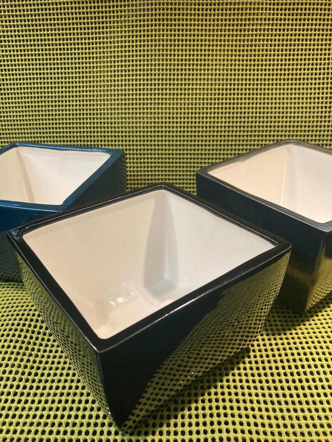 Ceramic 6" SQUARE Planters-set of 3 - Etsy