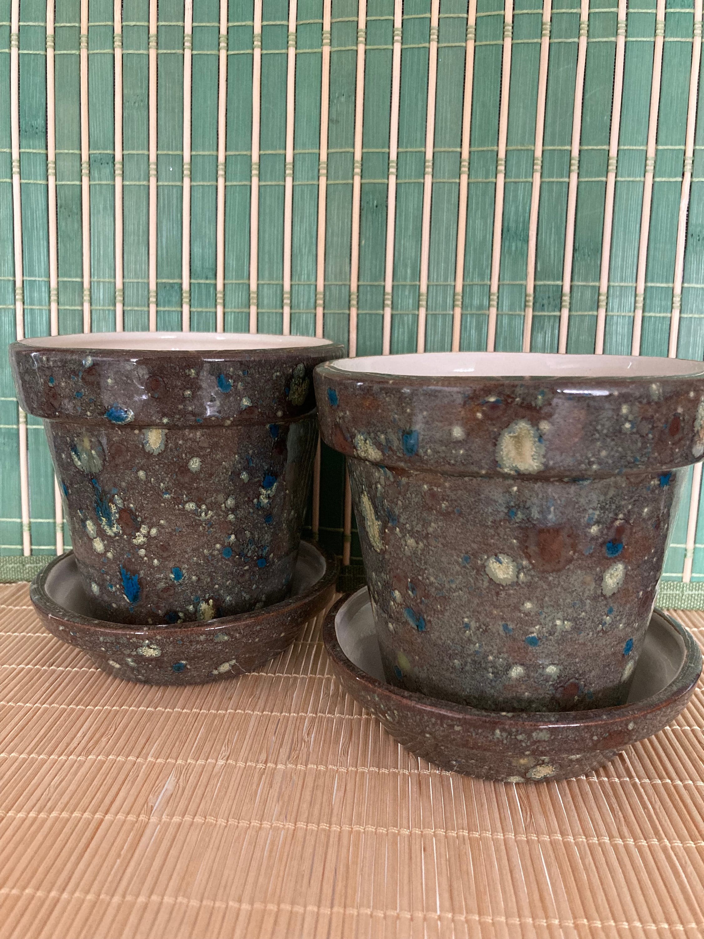 Ceramic Flower Pot Set - Etsy