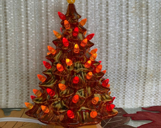 8" Ceramic FALL Tree - Etsy