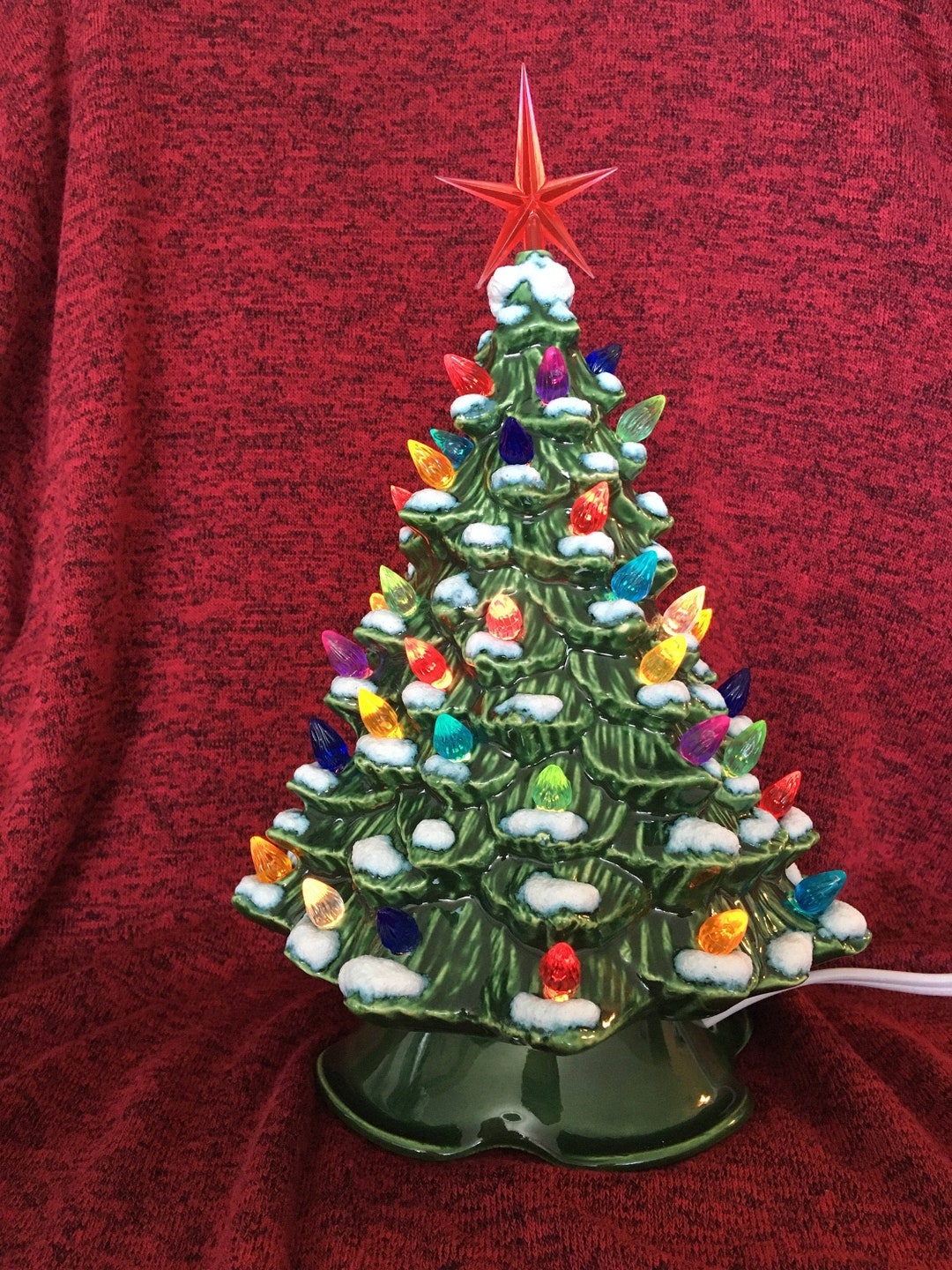 8" VINTAGE FASHION Ceramic Christmas Tree - Etsy