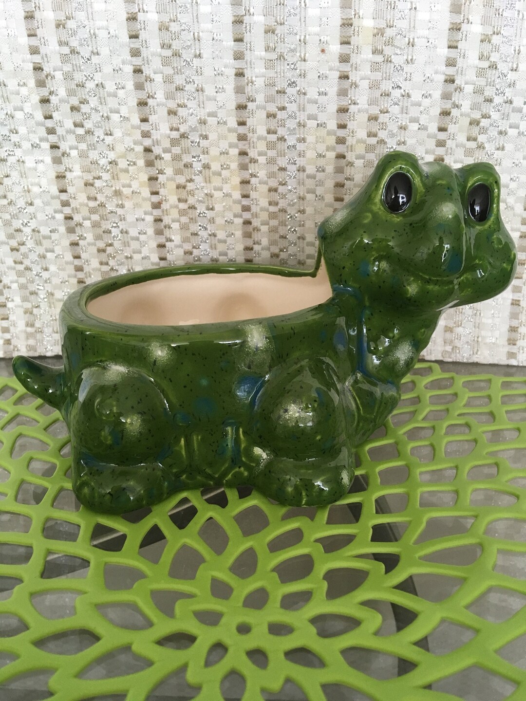 Ceramic Turtle Planter-patio Design - Etsy
