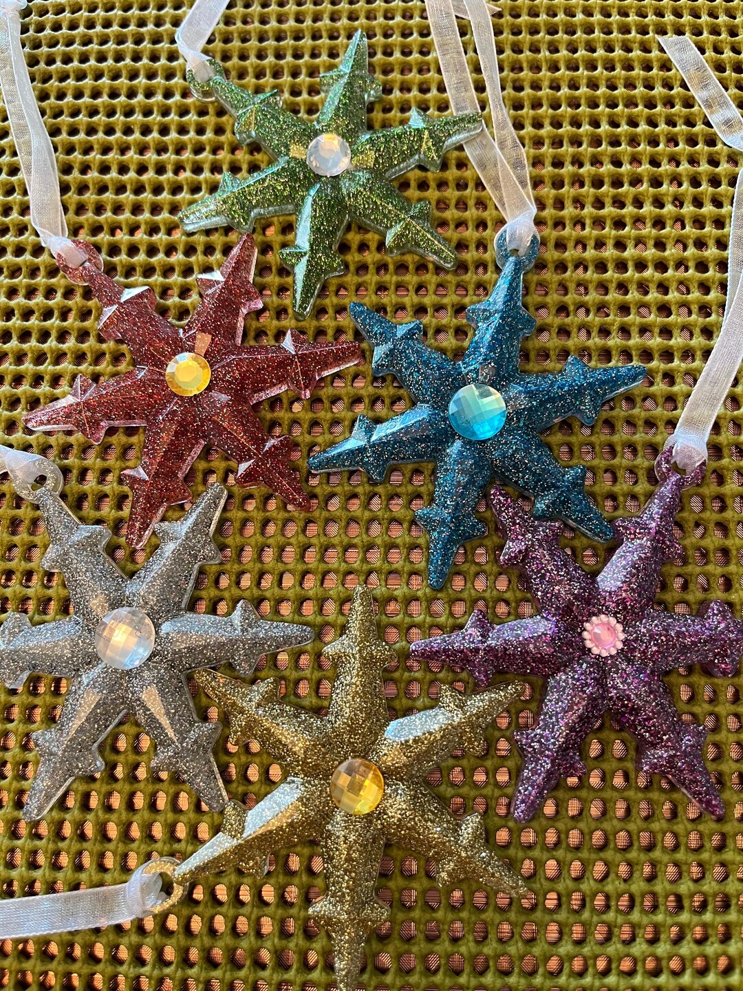 3" Translucent TREE ORNAMENTS #c-set of 6 - Etsy