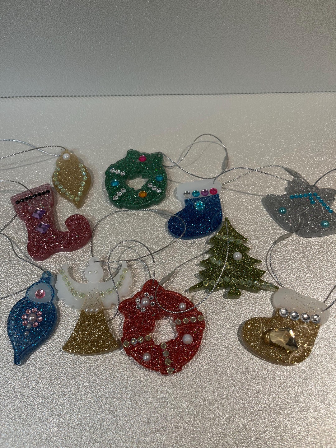 Translucent TREE ORNAMENTS #c-set of 10 - Etsy